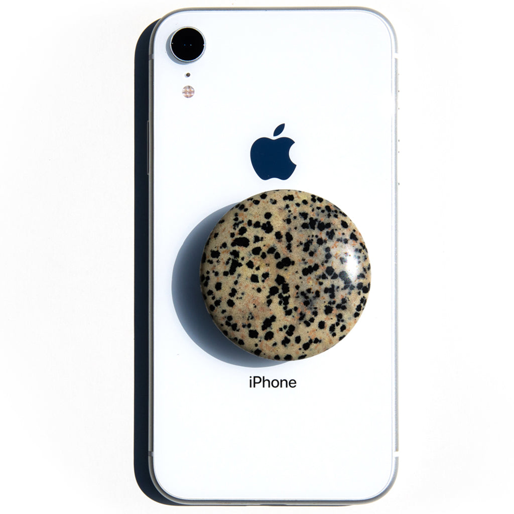 Dalmation Jasper Pop Socket Round – Born in Byron